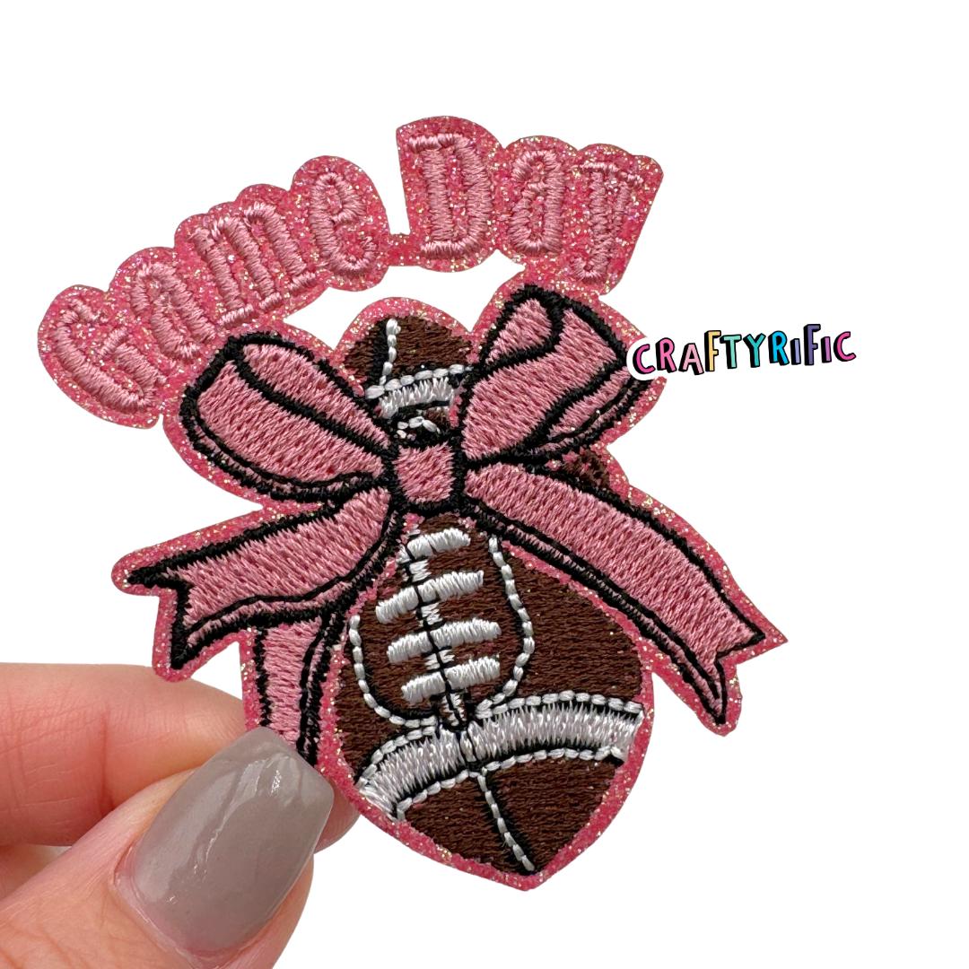 Football with Bow Patch – Craftyrific