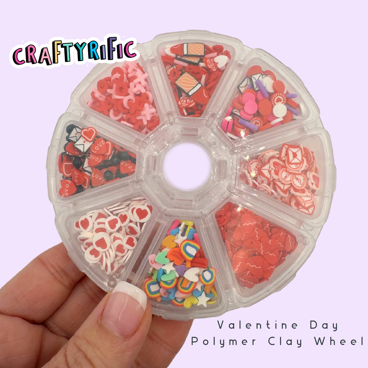 Valentine Day Themed Polymer Clay Wheel – Craftyrific