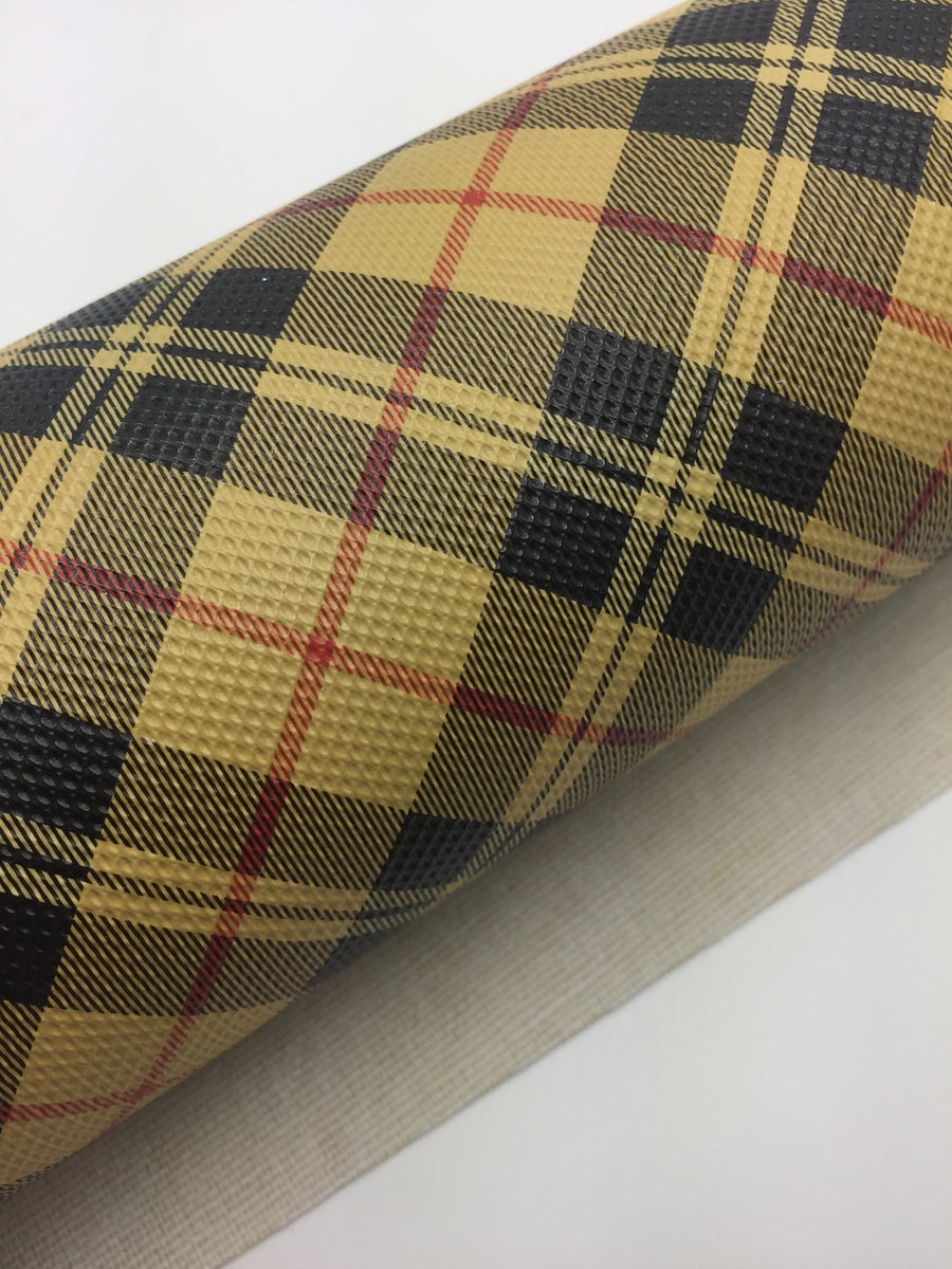 MUSTARD Plaid Faux Leather Sheets – Craftyrific