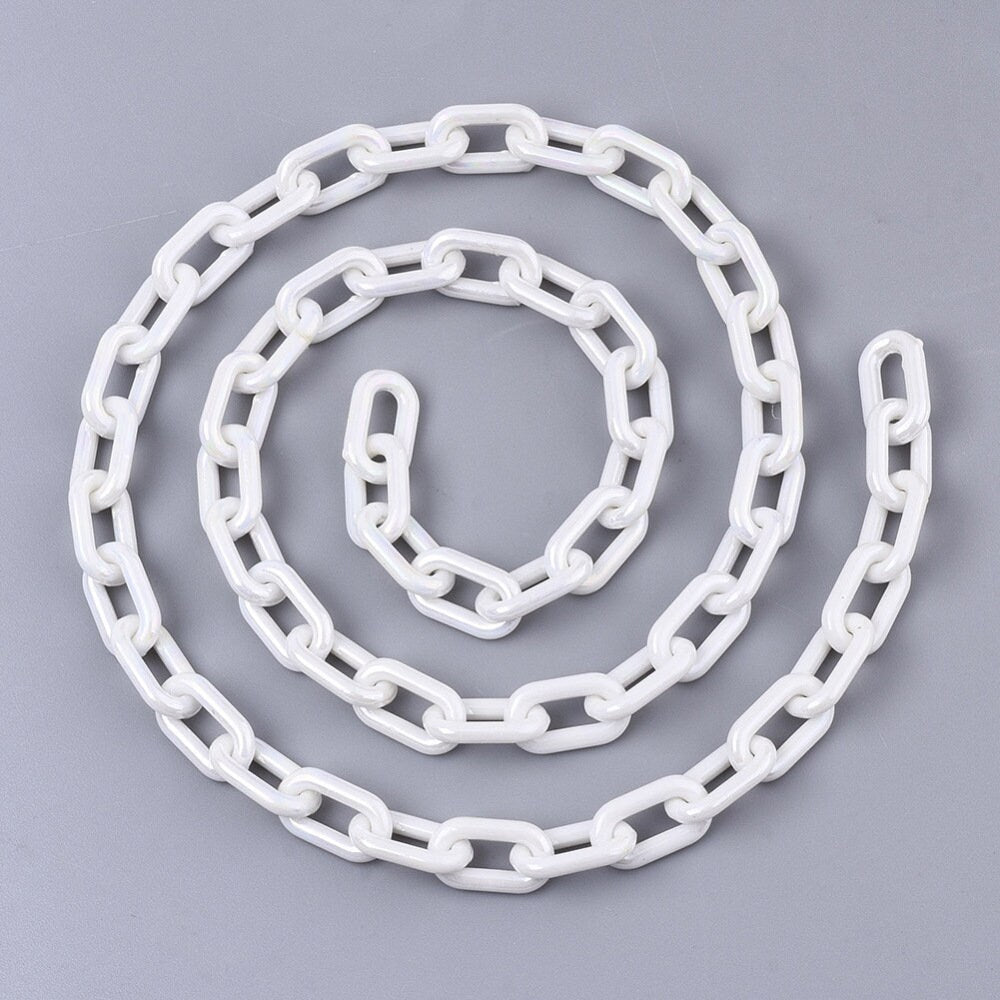 OIL SLICK White Plastic Chain 19 inches – Craftyrific