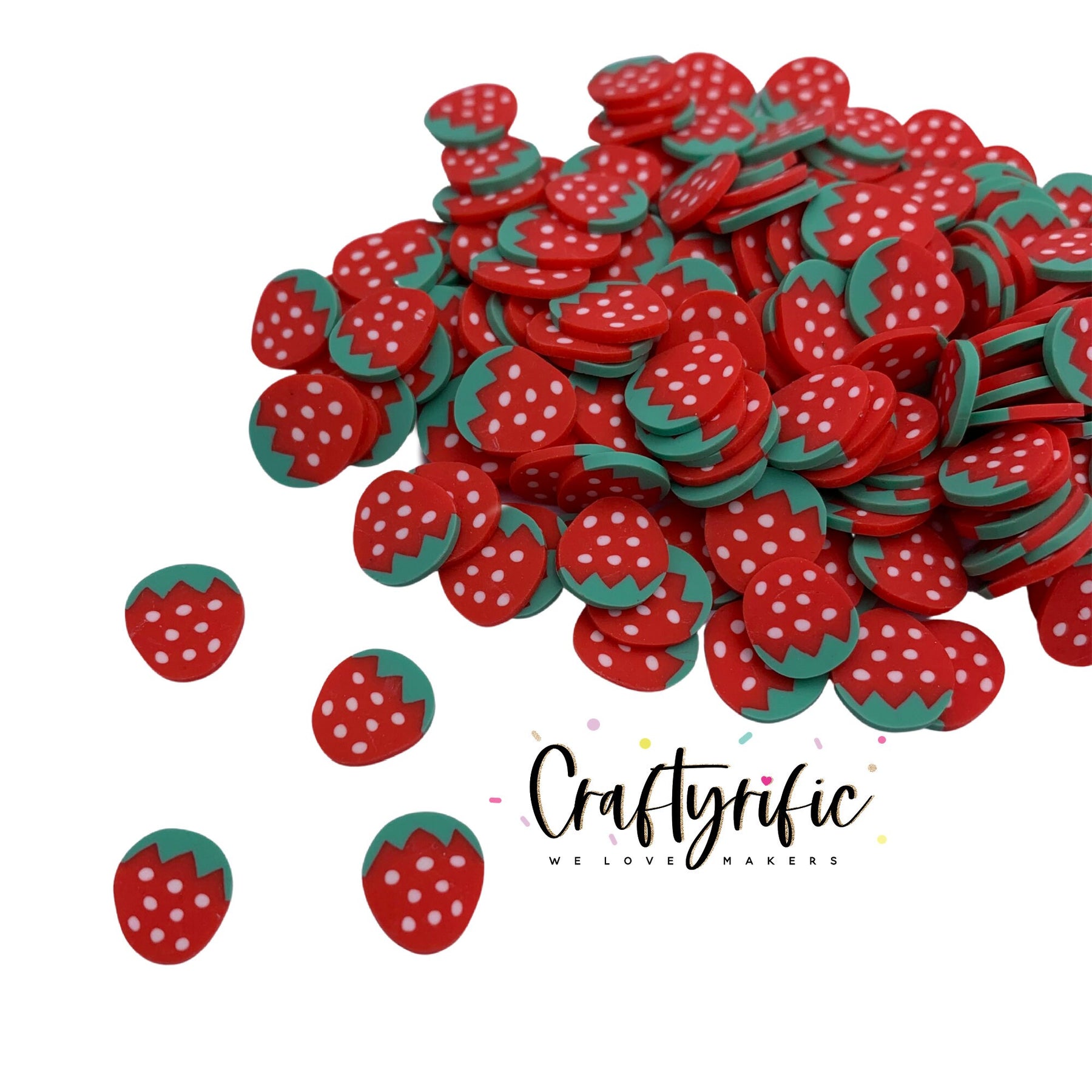 LARGE STRAWBERRY Polymer Clay Slices – Craftyrific