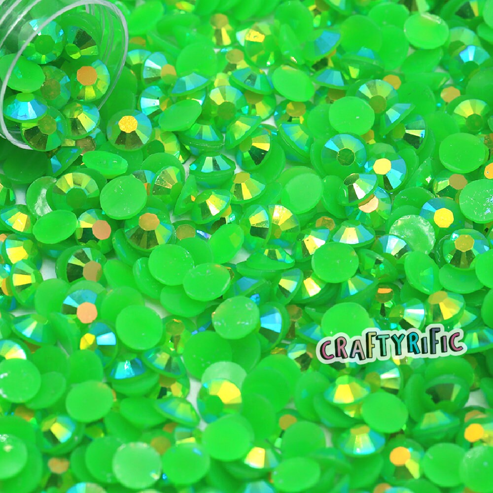 Green AB Jelly Rhinestones Pack of 1000 – Craftyrific