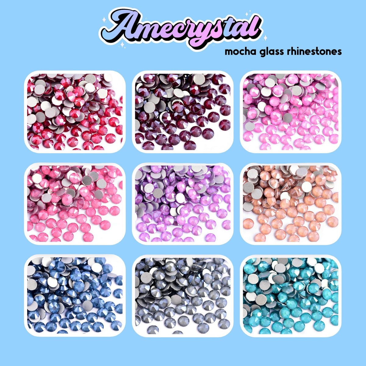 Montana Blue Mocha Matte Glass Rhinestones – Craftyrific