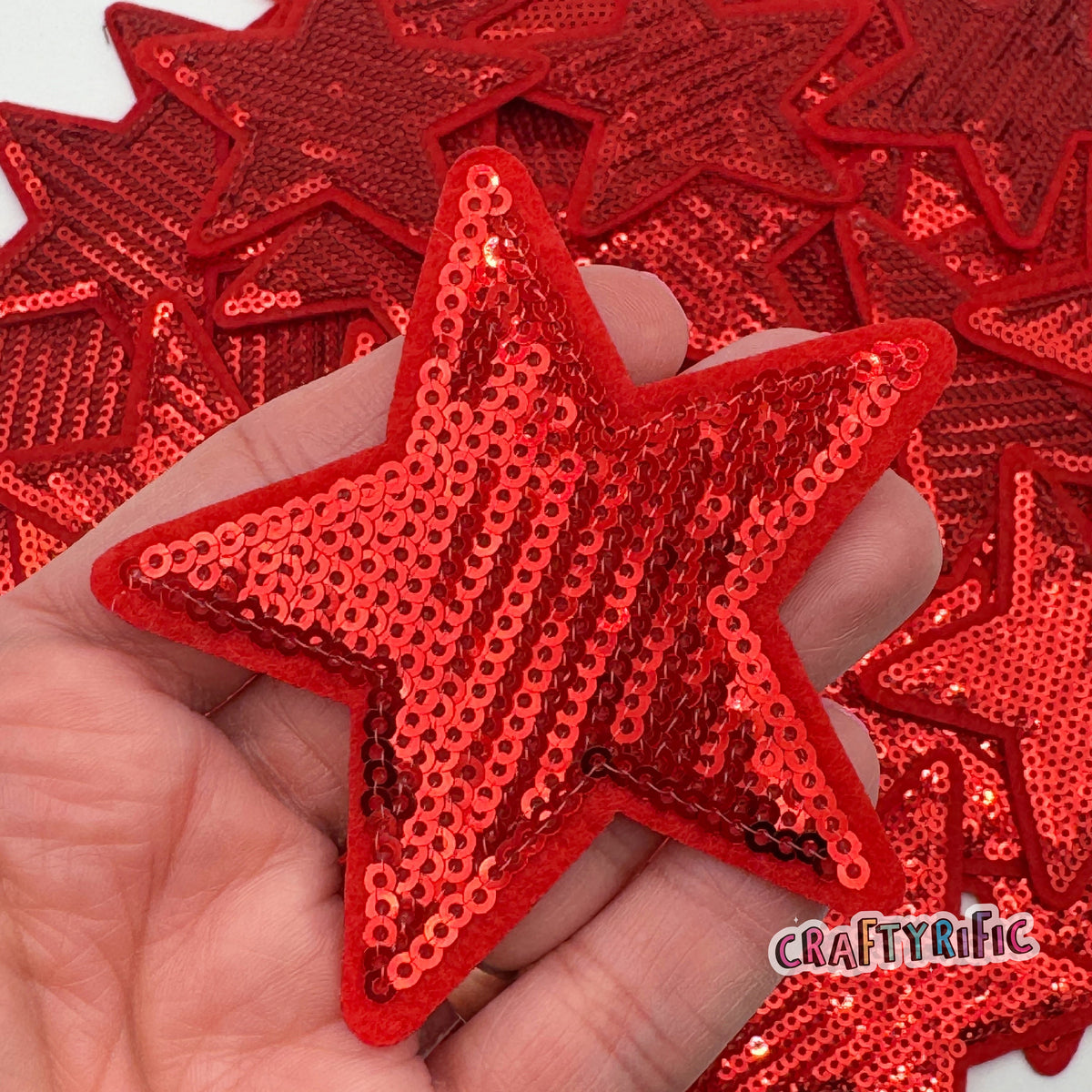 Red Sequin Star Patch – Craftyrific