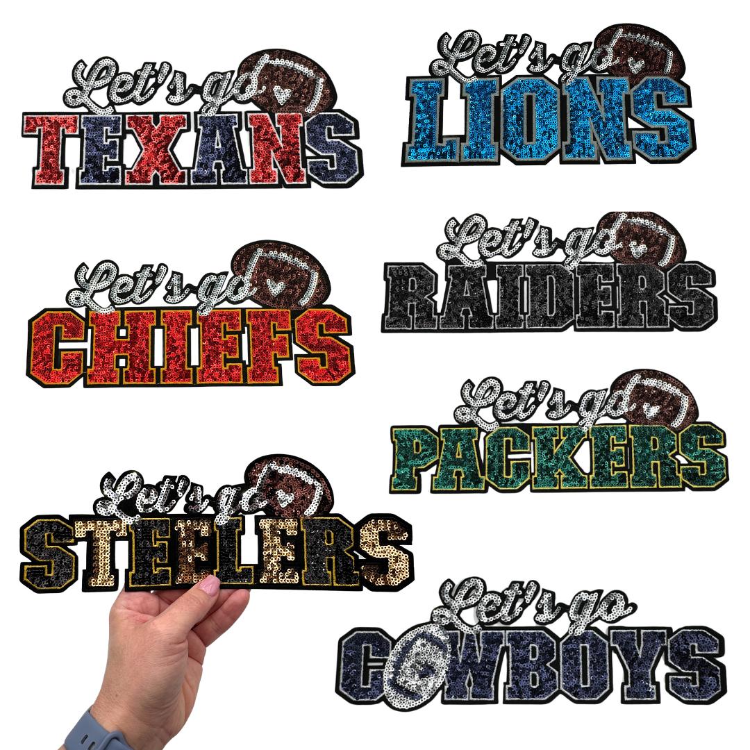 Let's Go Team Sequin Patch – Craftyrific