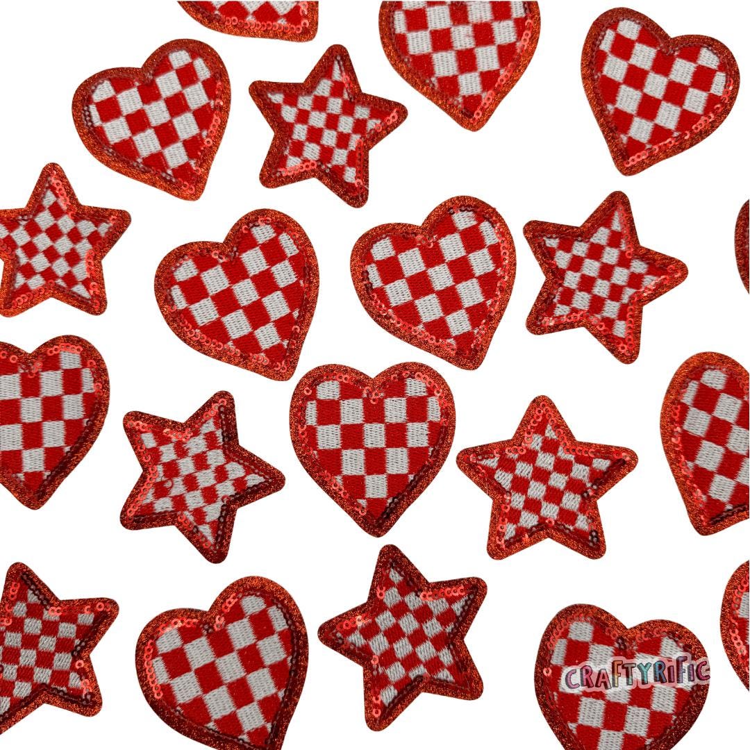 Red Heart and Star Patches – Craftyrific