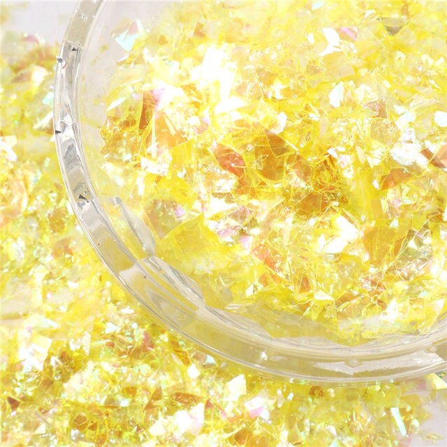 LIGHT YELLOW 10 Grams Cellophane Flakes Glitter – Craftyrific