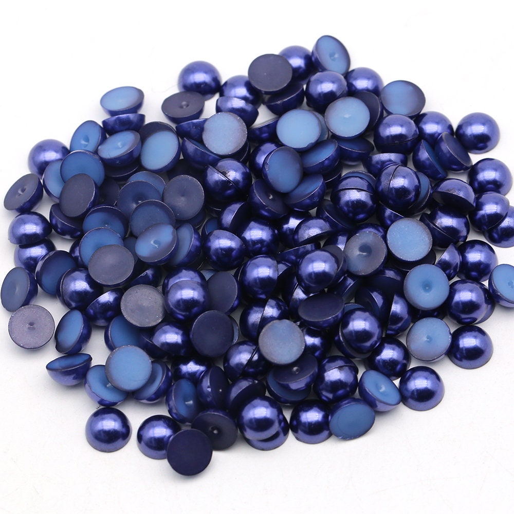 Navy Blue Flat Back Pearls – Craftyrific