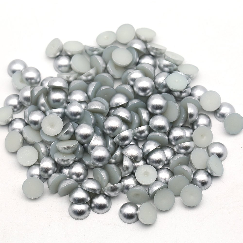 Matte Silver Flat Back Pearls – Craftyrific