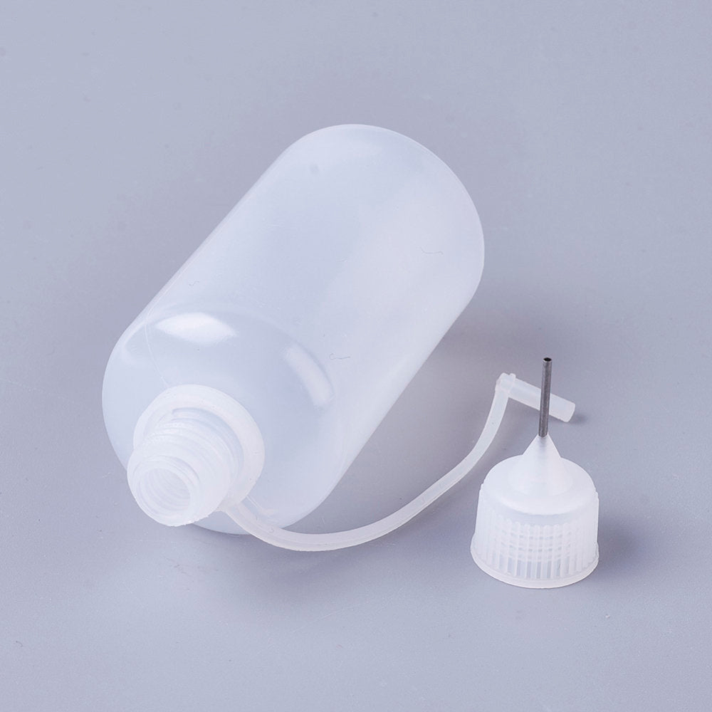 50ml White Translucent Plastic Bottle with Fine Tip Pack of 5 - 3489 ...