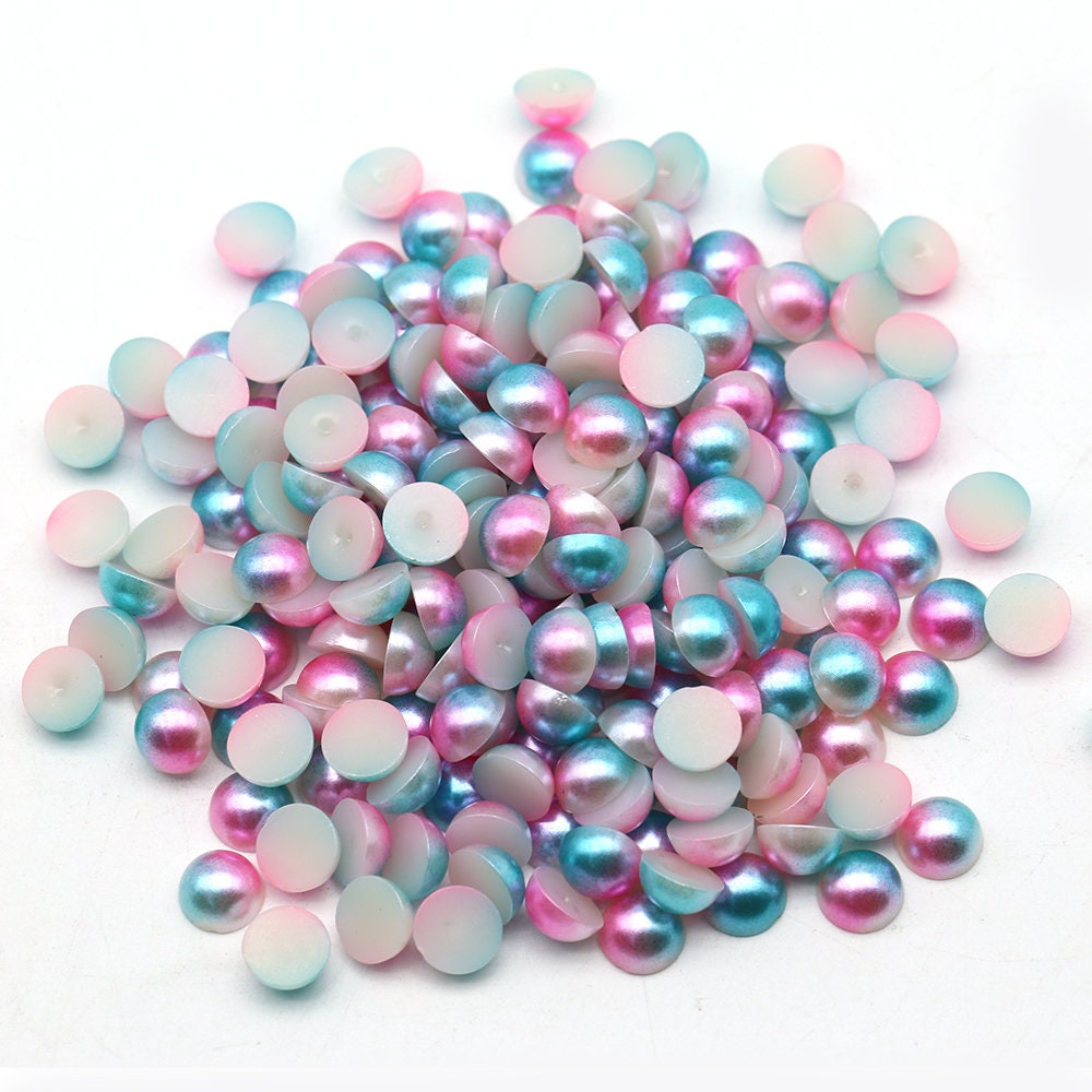 Pink and Blue Mixed Sizes Flatback Pearl 1000 Pieces – Craftyrific