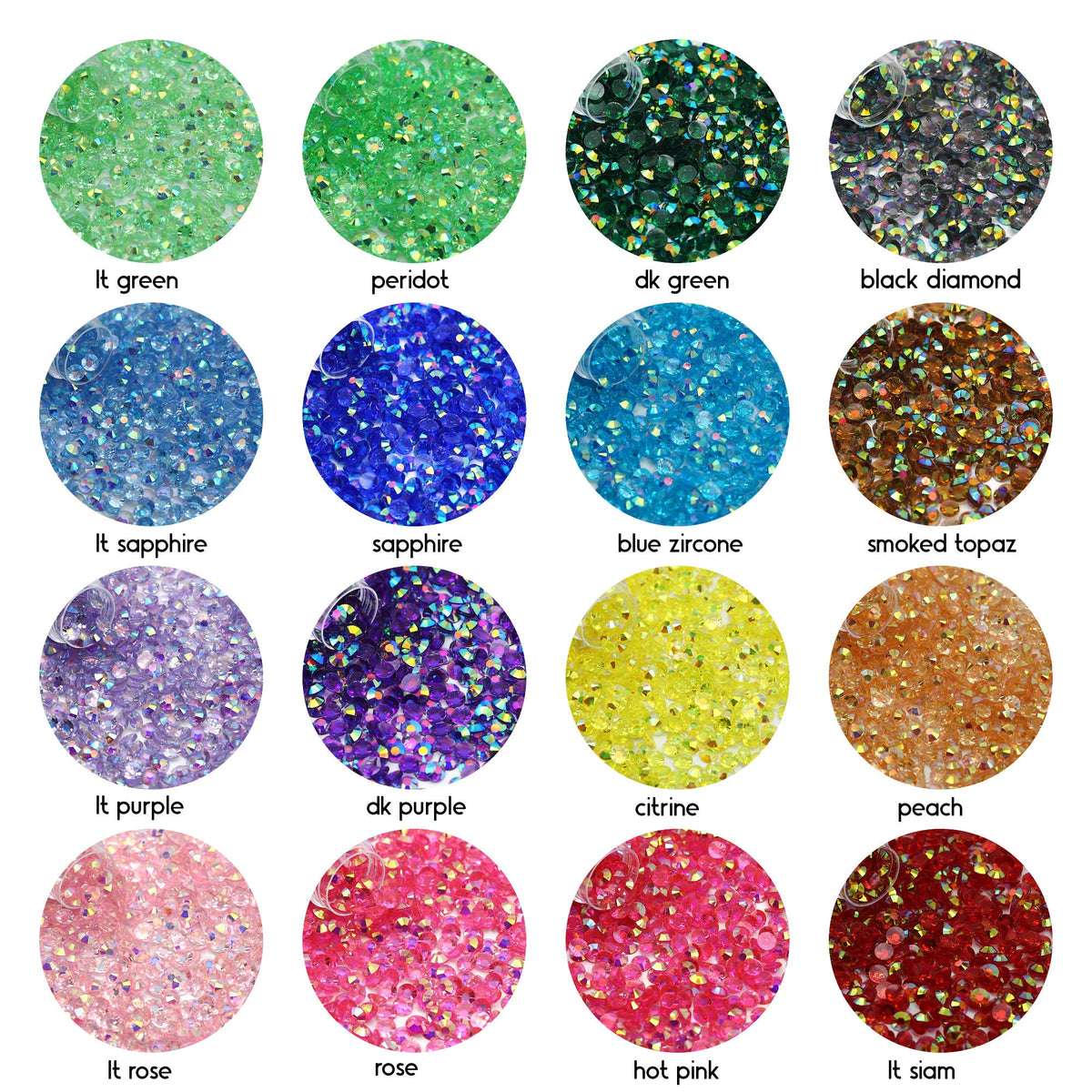 1000pcs Transparent Resin Rhinestones – Craftyrific