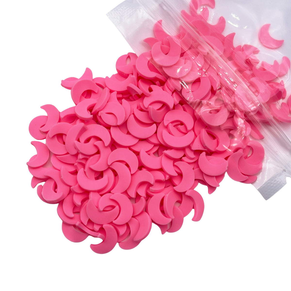 Large Pink Moon Polymer Clay Slices – Craftyrific