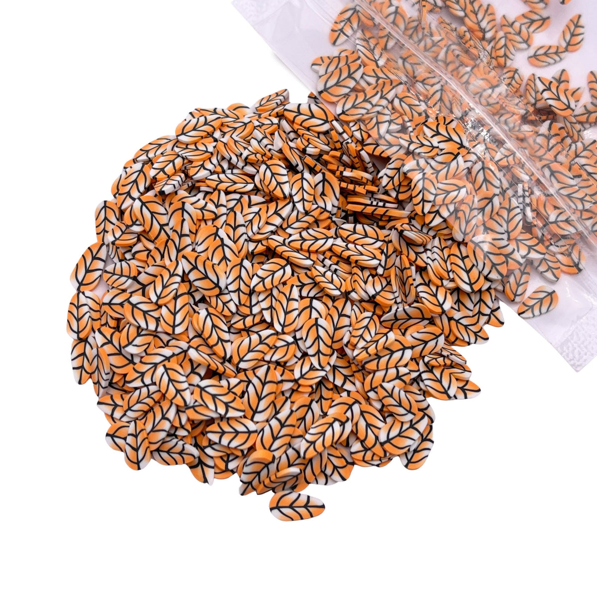 Orange Leaves Polymer Clay Slices – Craftyrific
